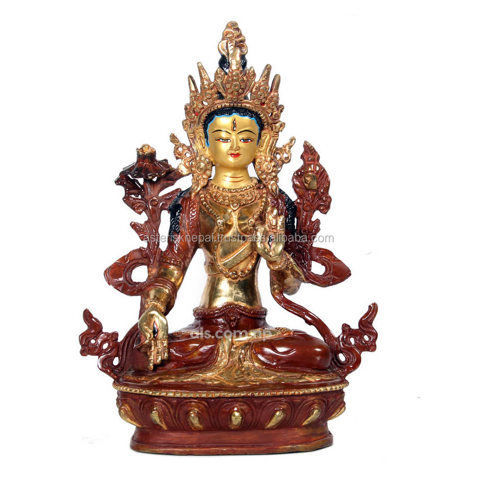 Buddhist Deity Tara Brass Statue – High-Quality Spiritual Decor Statue