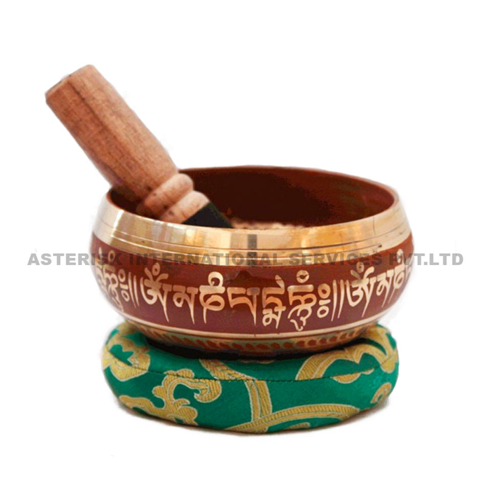 Mantra Carved Tibetan Singing Bowl – Handmade Brass for Healing ...
