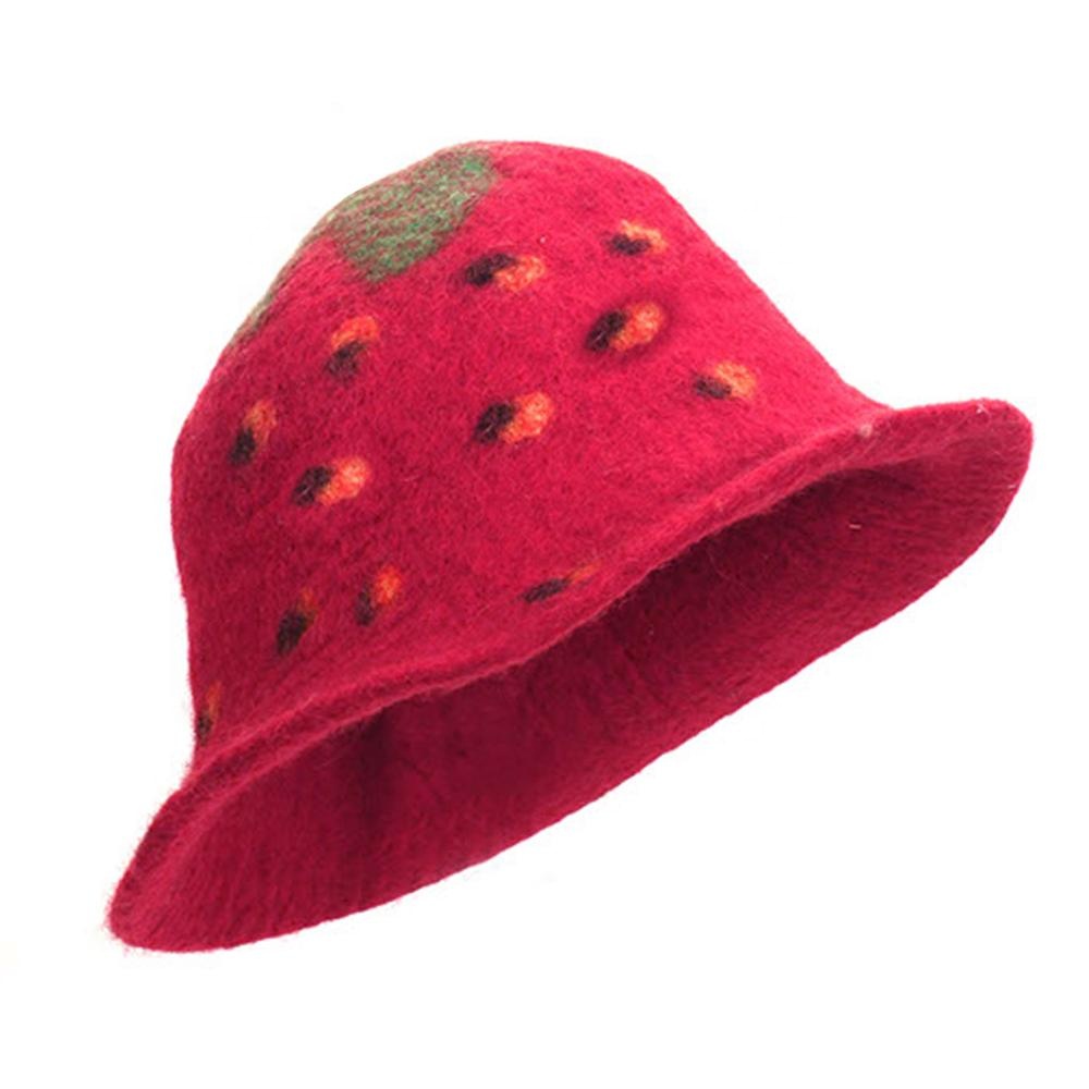 Handmade Floral Pattern Felt Hat – Authentic Nepali Wool Hat
